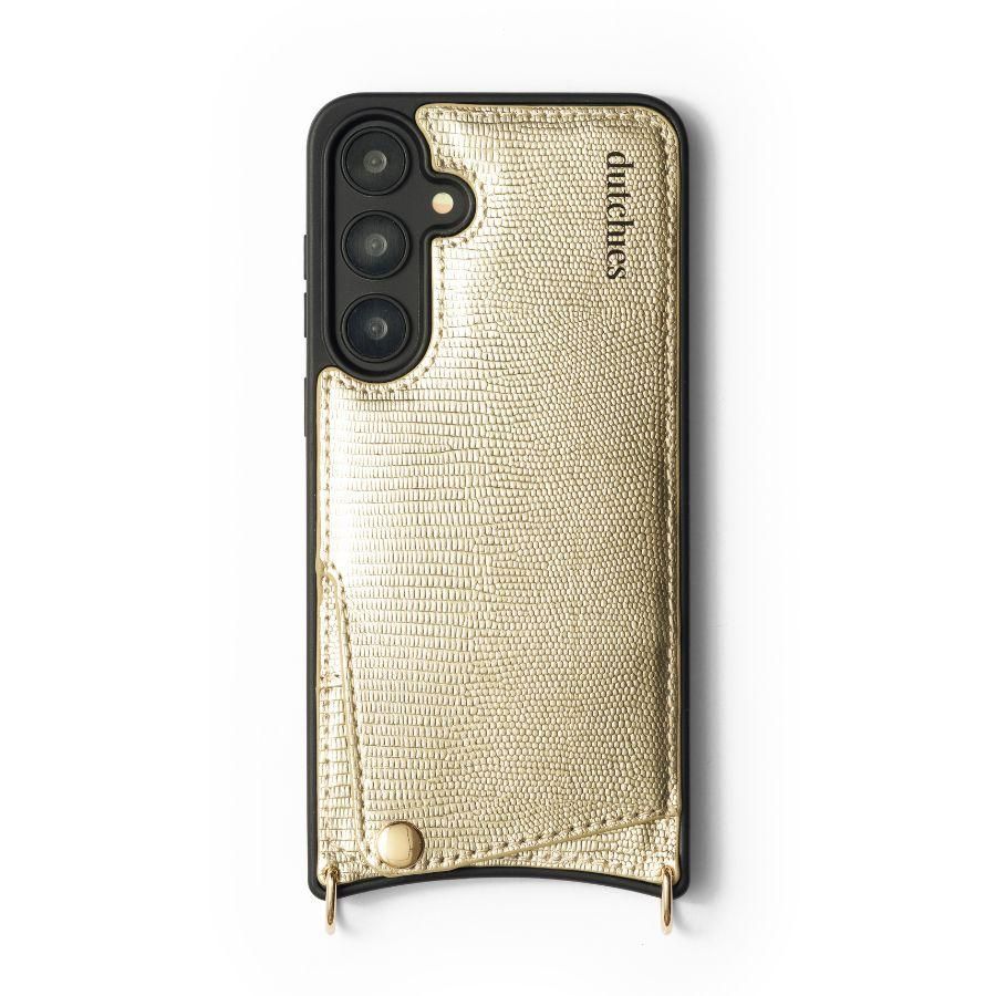 Leather Samsung Case | Gold | With Card holder | Dutchies