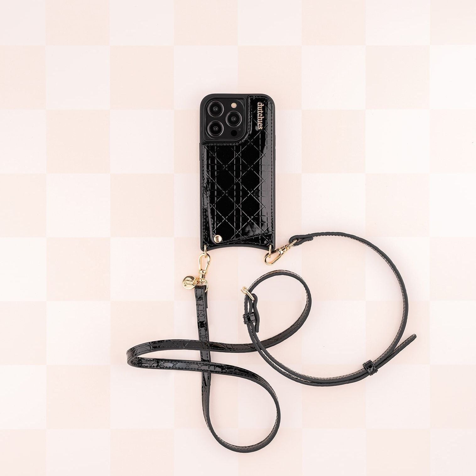 Gloss Leather Phone Case + Strap | iPhone | Dutchies